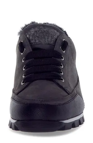 CANDICE COOPER Runlo Genuine Shearling Lined Waterproof Sneakers - Black Anthracite