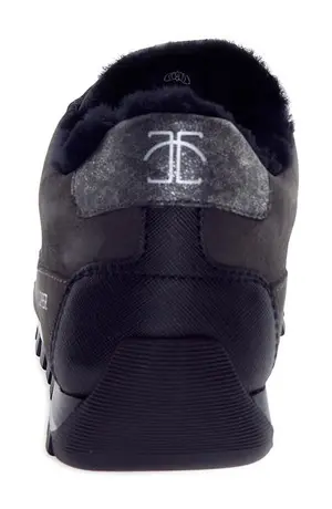 CANDICE COOPER Runlo Genuine Shearling Lined Waterproof Sneakers - Black Anthracite