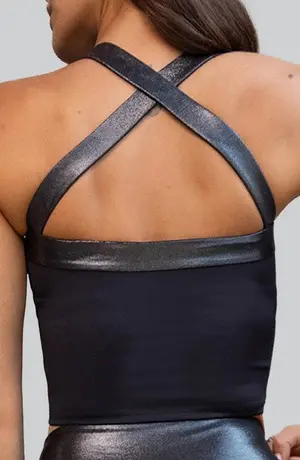 Heroine Sport Nova Metallic Trim Longline Sports Bra