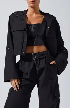 Heroine Sport Ava Crop Performance Jacket - Black
