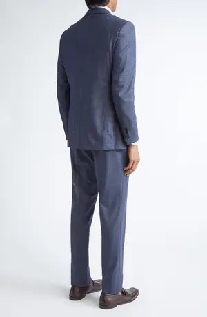 Zegna Plaid Centoventimila Wool Suit - Blue