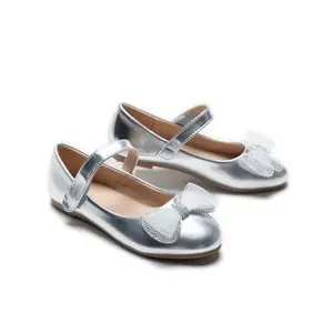 TULLEEN Lydia Bow Flats - Silver