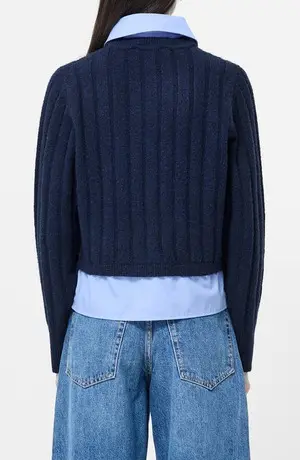 French Connection Collared Layered Sweater