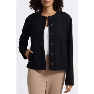 Foxcroft Crepe Knit Valerie Jacket - Black
