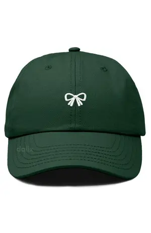 DALIX Bow Dad Cap - Dark Green