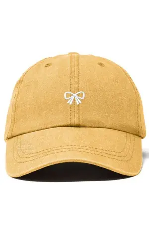 DALIX Bow Dad Cap - Washed Gold