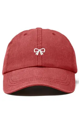DALIX Bow Dad Cap - Washed Red