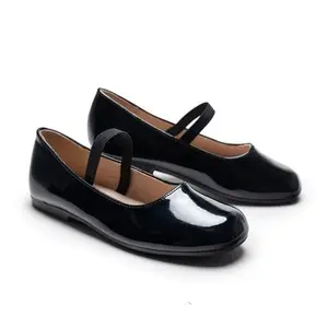 TULLEEN Satin Colette Mary Jane Flats - Black