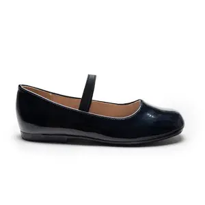 TULLEEN Satin Colette Mary Jane Flats - Black