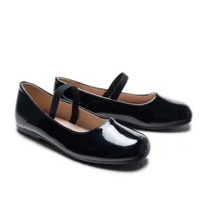 TULLEEN Satin Colette Mary Jane Flats - Black