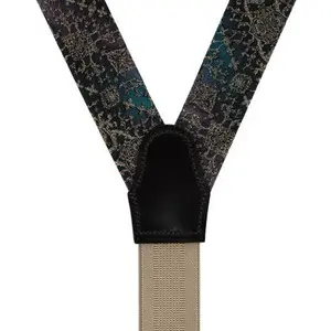 Trafalgar Brocade Silk Button End Novelty Brace - Multiple