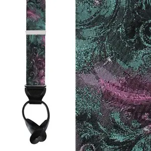 Trafalgar The Arcane Storm Silk Button End Novelty Suspenders - Multiple