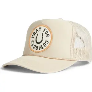 FRIDAY FEELIN’ Pray For Cowboys Trucker Hat - Tan