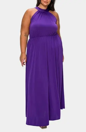 L I V D Cassia Maxi Dress - Purple
