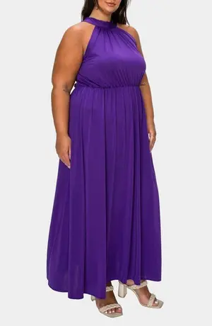 L I V D Cassia Maxi Dress - Purple