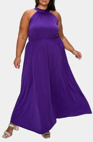 L I V D Cassia Maxi Dress - Purple