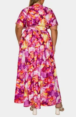 L I V D Floral Print Maxi Dress