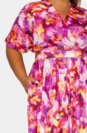 L I V D Floral Print Maxi Dress