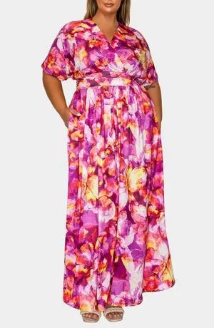 L I V D Floral Print Maxi Dress