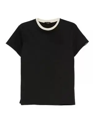 MUGLER Contrast-collar Cotton T-shirt