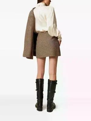 TWINSET Checked Mini Skirt