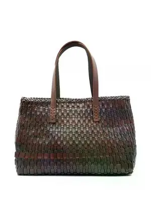Dragon Diffusion Woven Leather Shoulder Bag