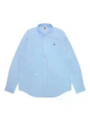 AAPE BY *A BATHING APE Logo-patch Oxford Shirt - Blue