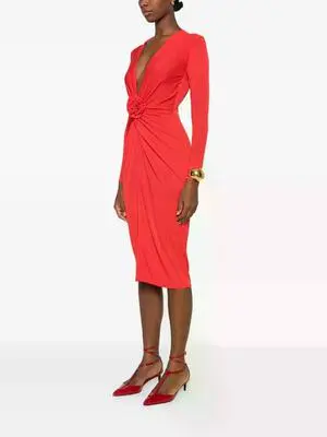 ROSERRY Rose-embellished Midi Dress