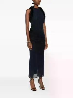 MUGLER Trimmed Ruched Dress