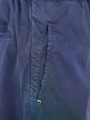 WHITE SAND Drawstring-buckle Welt-pocket Trousers - Blue