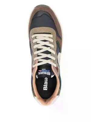 BLAUER. Leather Panel Sneakers