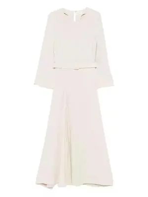 P.a.r.o.s.h Belted Keyhole Neck Dress