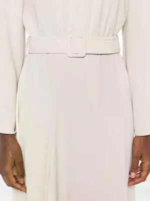 P.a.r.o.s.h Belted Keyhole Neck Dress
