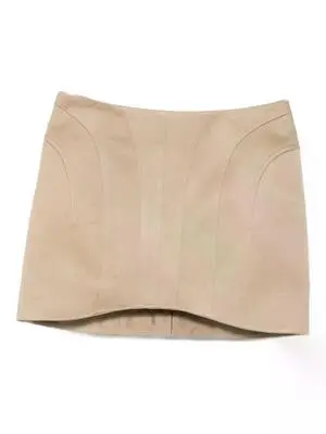 MUGLER Seamed Panelled Skirt - Neutrals