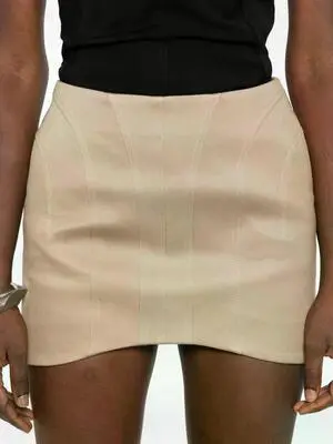 MUGLER Seamed Panelled Skirt - Neutrals