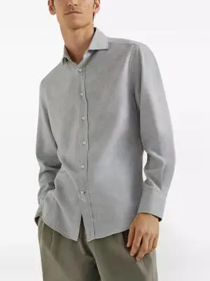 Brunello Cucinelli Chevron Long-sleeves Shirt