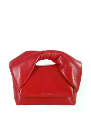 JW Anderson Leather Shoulder Bag With Twisted Handle - Red