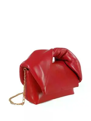 JW Anderson Leather Shoulder Bag With Twisted Handle - Red