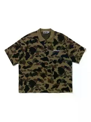 A BATHING APE Camouflage-pattern Polo Shirt
