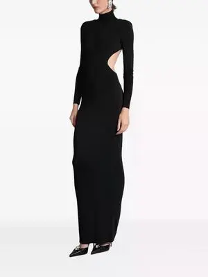 SELF-PORTRAIT Ribbed Maxi Dress