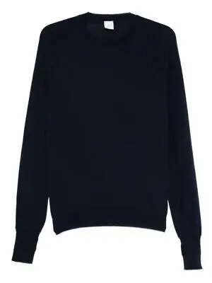 Eleventy Round-neck Wool Sweater - Blue