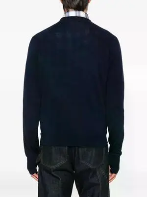 Eleventy Round-neck Wool Sweater - Blue