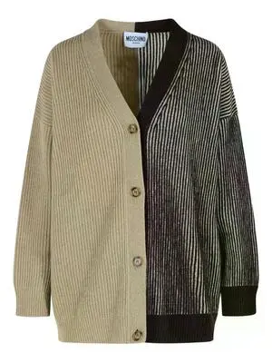 Moschino Two-tone Ribbed Cardigan