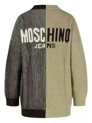 Moschino Two-tone Ribbed Cardigan