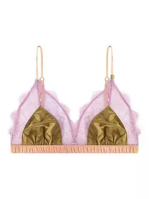 Love Stories Lace-trimmed Bra - Green