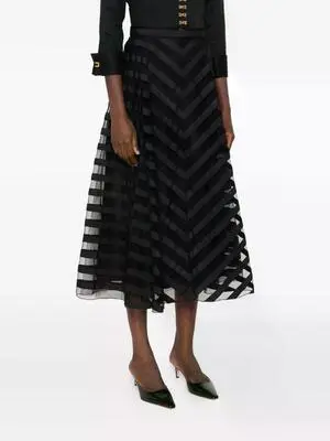 P.a.r.o.s.h Chevron Striped Midi Skirt