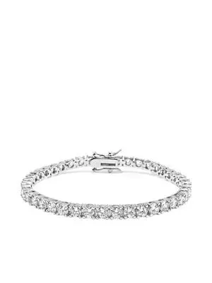 NIALAYA JEWELRY Embellished Tennis Bracelet With Round-cut Cubic Zirconia - Silver
