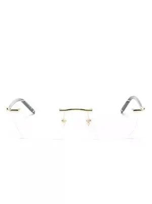 Montblanc Rimless Square-frame Glasses - Black
