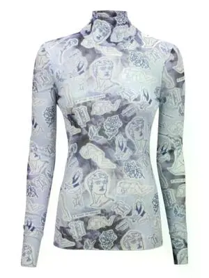 Baum Und Pferdgarten Graphic Print Turtleneck Top