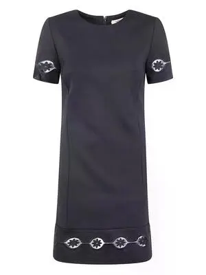 TWINSET Short Sleeve Embroidered Dress